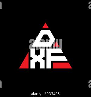 DXF triangle letter logo design with triangle shape. DXF triangle logo ...