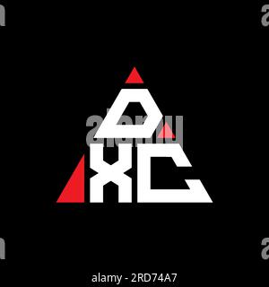 DXC triangle letter logo design with triangle shape. DXC triangle logo ...