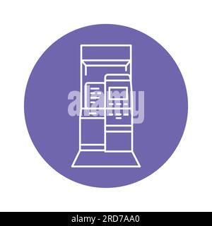 Self-service automat icon outline vector. Delivery parcel. Service ...