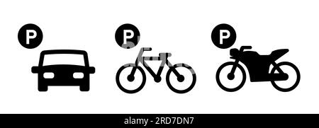 Vector logo of car and Bicycle Parking area Stock Vector Image & Art ...