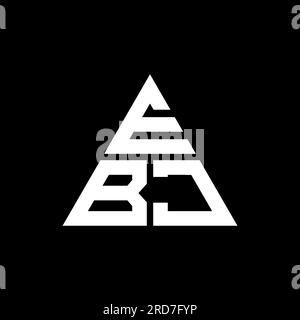 EBJ triangle letter logo design with triangle shape. EBJ triangle logo ...