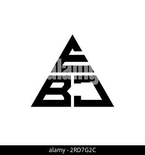 EBJ triangle letter logo design with triangle shape. EBJ triangle logo ...