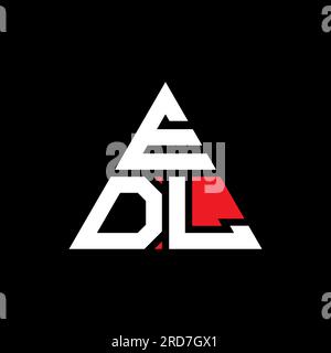 EDL triangle letter logo design with triangle shape. EDL triangle logo ...