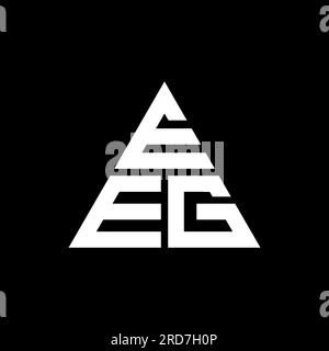 EEG triangle letter logo design with triangle shape. EEG triangle logo ...