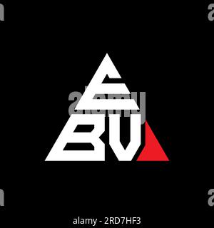 EBV triangle letter logo design with triangle shape. EBV triangle logo ...