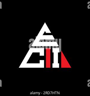 ECI triangle letter logo design with triangle shape. ECI triangle logo ...