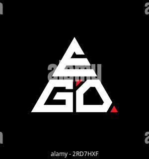 EGO triangle letter logo design with triangle shape. EGO triangle logo ...