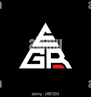EGR triangle letter logo design with triangle shape. EGR triangle logo ...