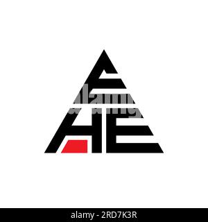 EHE triangle letter logo design with triangle shape. EHE triangle logo ...