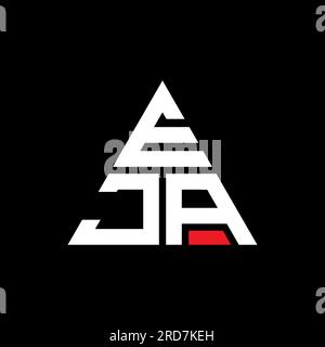 EJA triangle letter logo design with triangle shape. EJA triangle logo ...