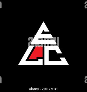 ELC triangle letter logo design with triangle shape. ELC triangle logo ...