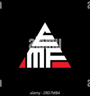EMF triangle letter logo design with triangle shape. EMF triangle logo ...