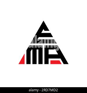 EMA triangle letter logo design with triangle shape. EMA triangle logo ...