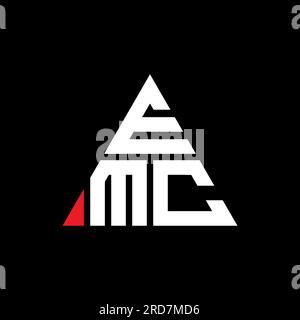 EMC triangle letter logo design with triangle shape. EMC triangle logo ...