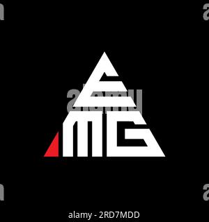 EMG triangle letter logo design with triangle shape. EMG triangle logo ...