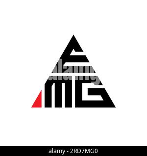 EMG triangle letter logo design with triangle shape. EMG triangle logo ...