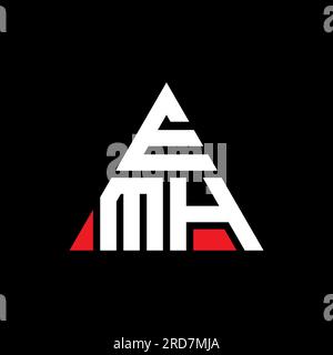EMH triangle letter logo design with triangle shape. EMH triangle logo ...