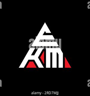 EKM triangle letter logo design with triangle shape. EKM triangle logo ...