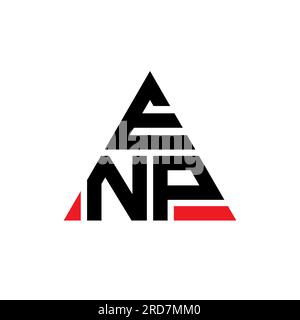 ENP triangle letter logo design with triangle shape. ENP triangle logo ...