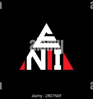 ENI triangle letter logo design with triangle shape. ENI triangle logo ...