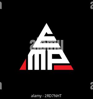 EMP triangle letter logo design with triangle shape. EMP triangle logo ...