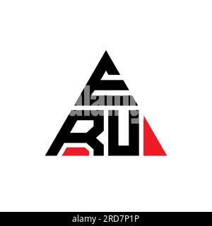 ERU triangle letter logo design with triangle shape. ERU triangle logo design monogram. ERU ...