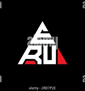 ERU triangle letter logo design with triangle shape. ERU triangle logo ...