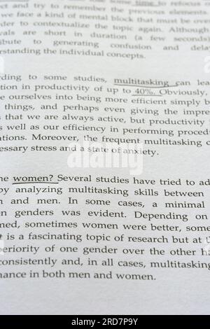 Right technique to use underline technique to study Stock Photo - Alamy