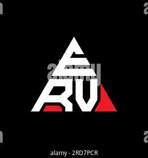 ERV triangle letter logo design with triangle shape. ERV triangle logo ...