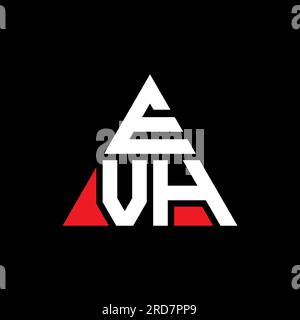 EVH triangle letter logo design with triangle shape. EVH triangle logo ...