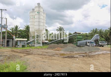 Tiaong, Philippines. July 19, 2023 : Work in progress on one of the ...