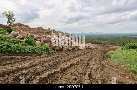 Malepunyo Mountains Range, Philippines. July 19, 2023 : Quarry in the ...