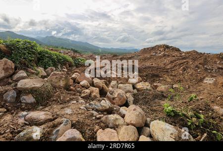 Malepunyo Mountains Range, Philippines. July 19, 2023 : Isolated house ...