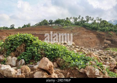 Malepunyo Mountains Range, Philippines. July 19, 2023 : Isolated house ...