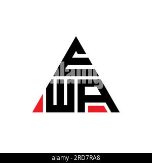 EWA triangle letter logo design with triangle shape. EWA triangle logo ...