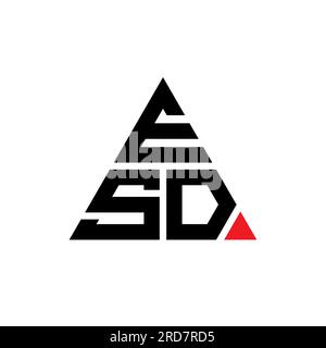 ESD triangle letter logo design with triangle shape. ESD triangle logo ...