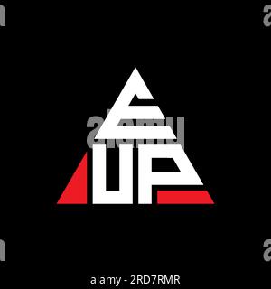 EUP triangle letter logo design with triangle shape. EUP triangle logo ...