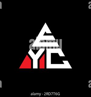 EYC triangle letter logo design with triangle shape. EYC triangle logo ...