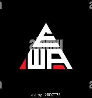 EWA triangle letter logo design with triangle shape. EWA triangle logo ...
