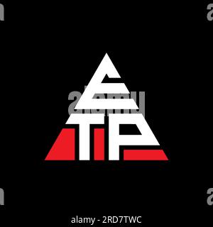 ETP triangle letter logo design with triangle shape. ETP triangle logo ...