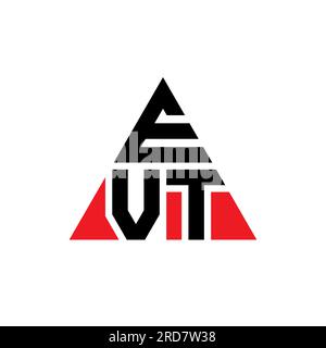 EVT triangle letter logo design with triangle shape. EVT triangle logo ...