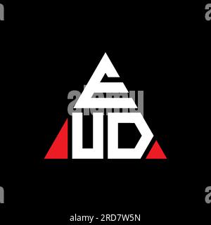 EUD letter logo design with polygon shape. EUD polygon and cube shape ...