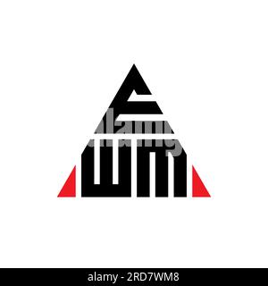 EWM triangle letter logo design with triangle shape. EWM triangle logo ...