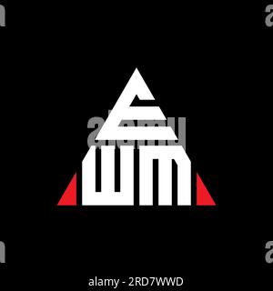 EWM triangle letter logo design with triangle shape. EWM triangle logo ...
