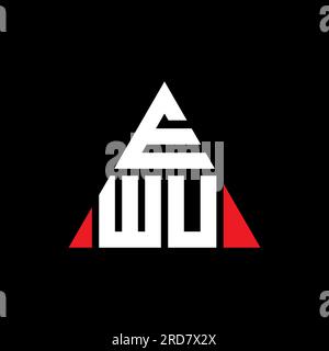 EWU triangle letter logo design with triangle shape. EWU triangle logo ...