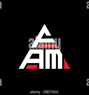 FAM triangle letter logo design with triangle shape. FAM triangle logo ...