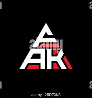FAK triangle letter logo design with triangle shape. FAK triangle logo ...