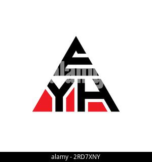 EYH triangle letter logo design with triangle shape. EYH triangle logo ...