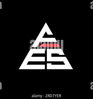 FES triangle letter logo design with triangle shape. FES triangle logo ...