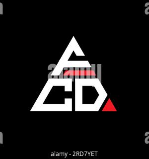 FCD triangle letter logo design with triangle shape. FCD triangle logo ...